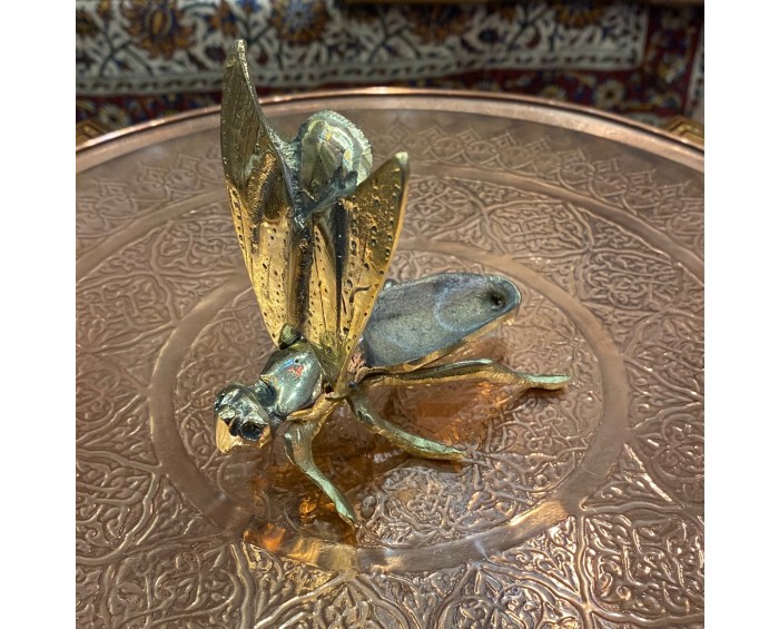 Brilliant Buzz: Handmade Brass Fly Figure- 7 Cm / 2,9 inches