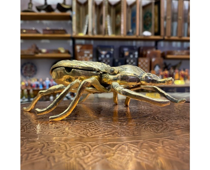 Gilded Arachnid: Handmade Brass Spider Figure- 14 Cm / 5.51 inches