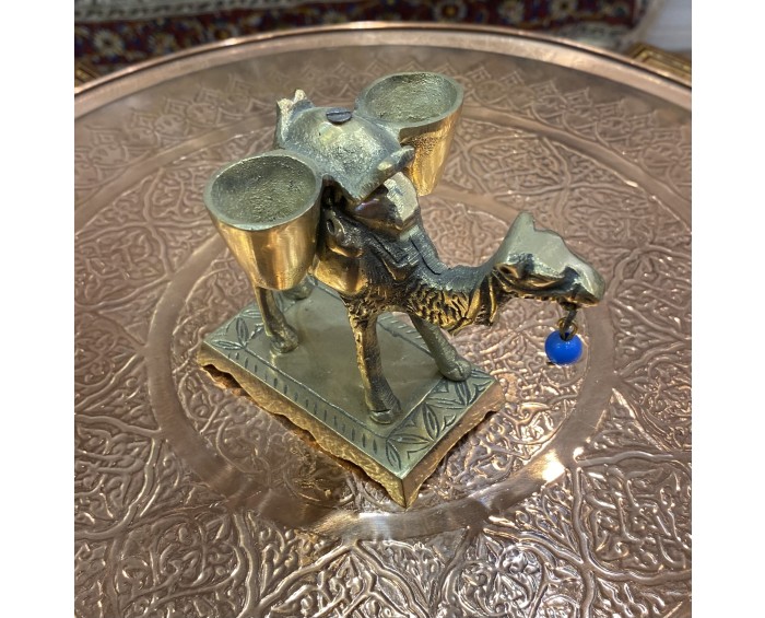 Desert Wanderer: Handmade Brass Camel Figure- 10 Cm / 3.93 inches