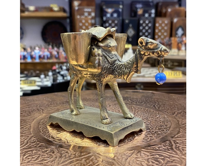 Desert Wanderer: Handmade Brass Camel Figure- 10 Cm / 3.93 inches