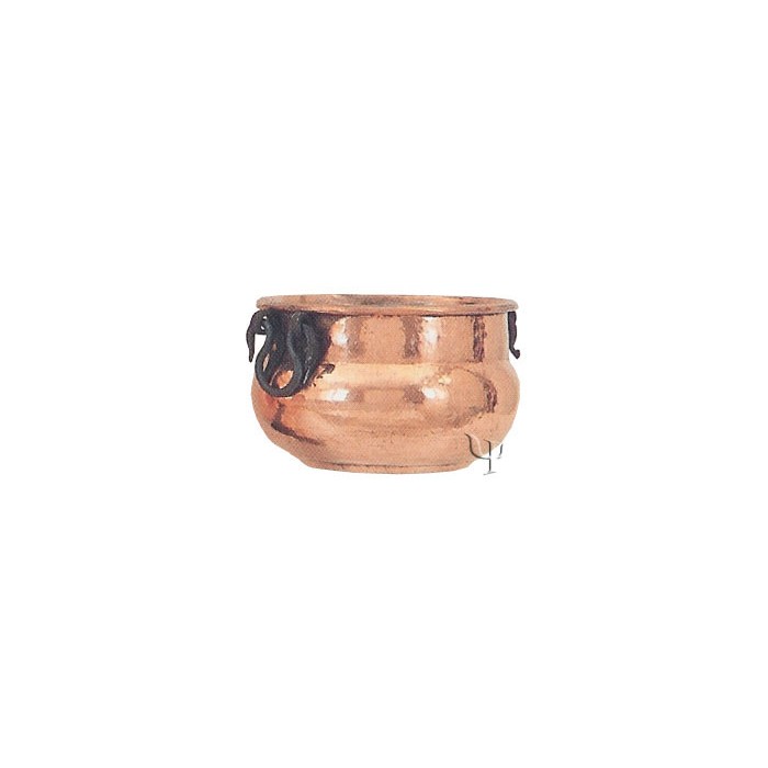 Shaped Cauldron with iron Handles (Small)