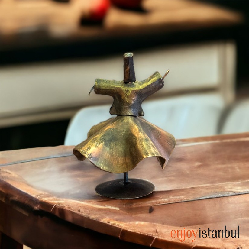 Spiraling Opulence: Handcrafted Brass Whirling Dervish with Exquisite ...