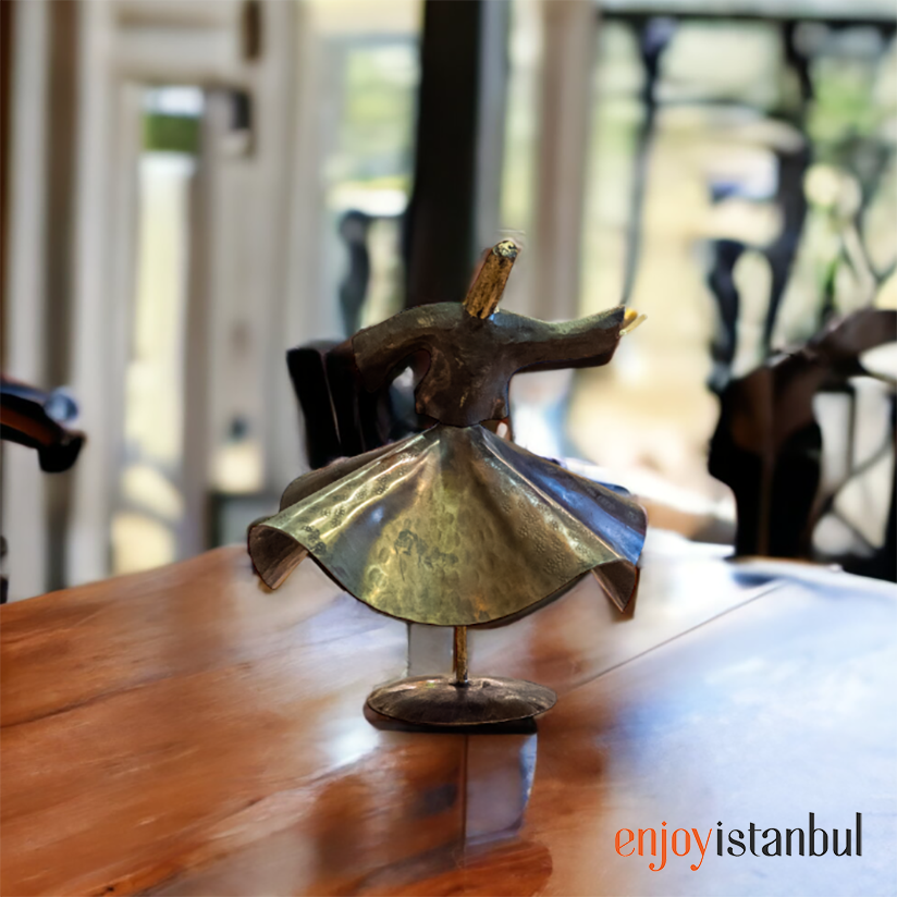 Divine Spirals: Handcrafted Brass Whirling Dervish with Intricate ...