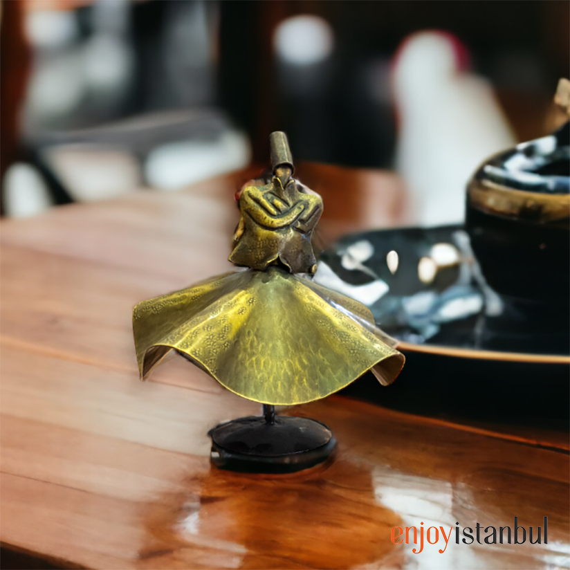 Intricate Tranquility: Handcrafted Brass Whirling Dervish for Indoor ...