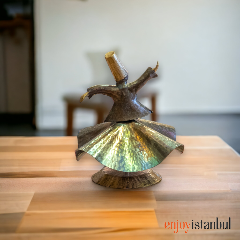 Enigmatic Reverie: Handcrafted Brass Whirling Dervish with Intricate ...
