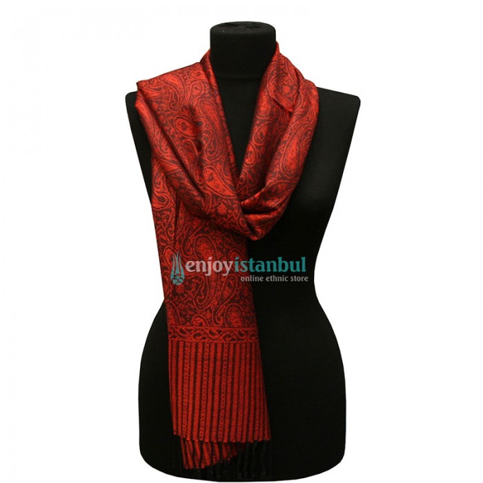 Turkish Shawl - Silky Viscose Red