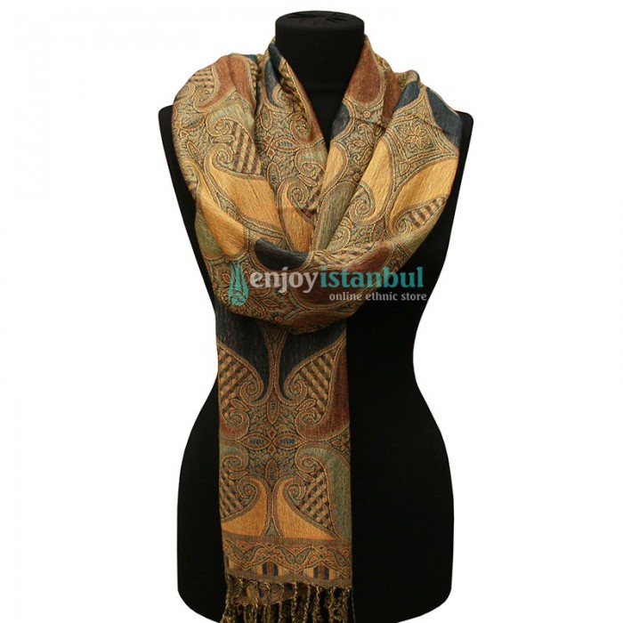 Turkish Shawl - Silky Viscose Reversible Mix Color