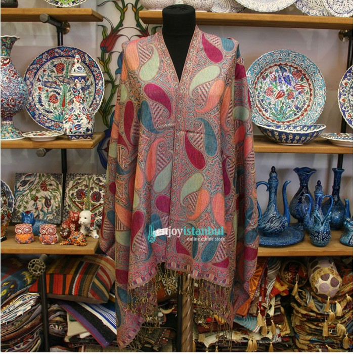 Turkish Shawl - Silky Viscose Reversible Mix Color