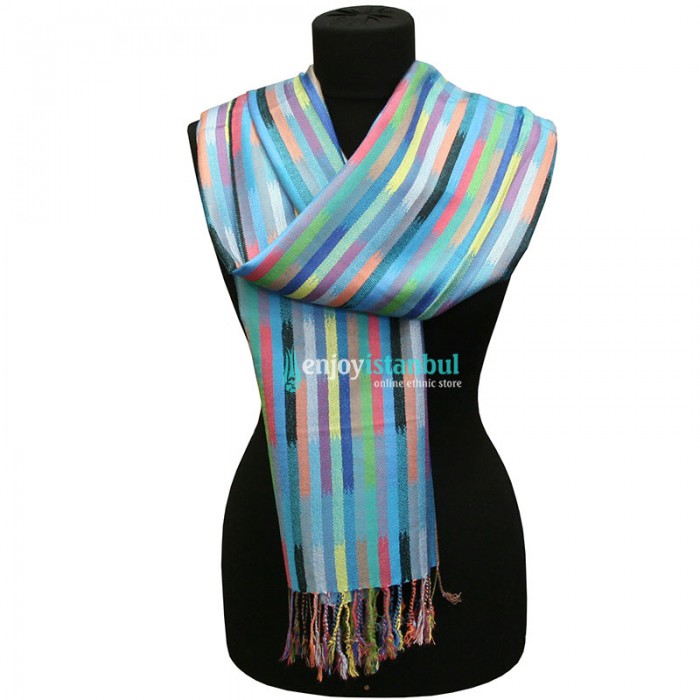 Turkish Shawl - Reversible Silky Viscose Striped