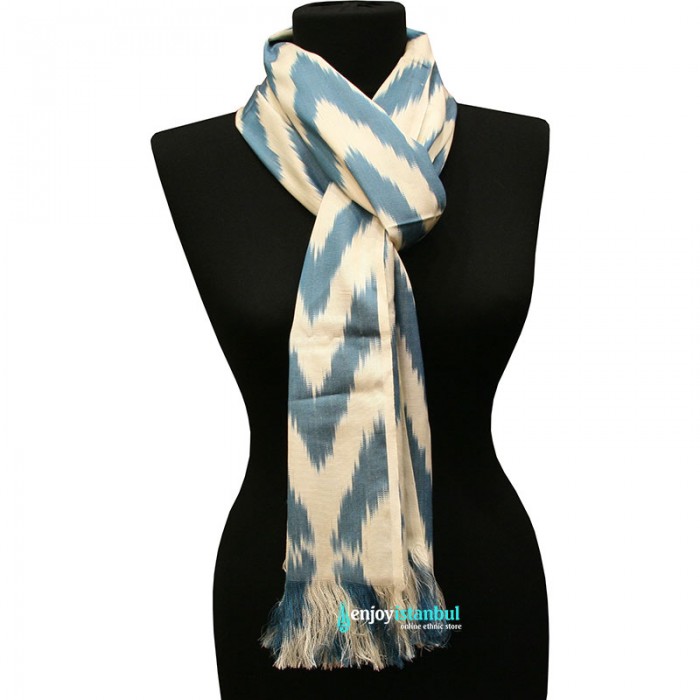 Handmade Silk Ikat Shawl