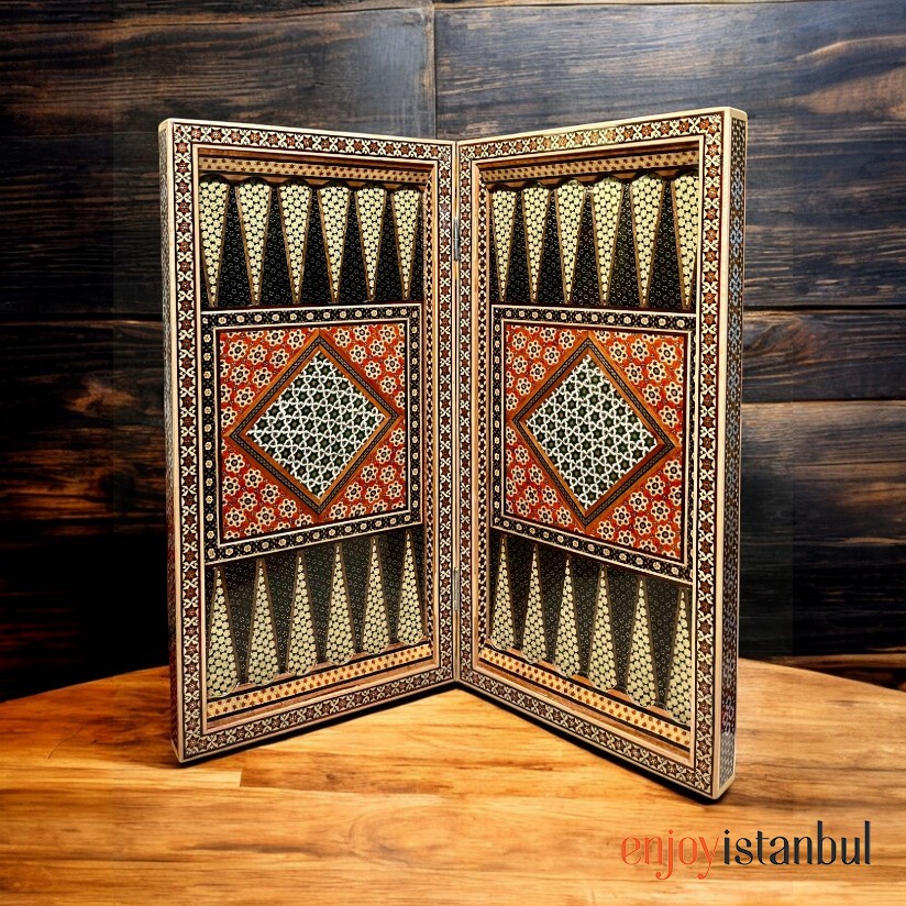 HandMade Iranian Style Bronze Inlaid Backgammon - Elegant Design with ...