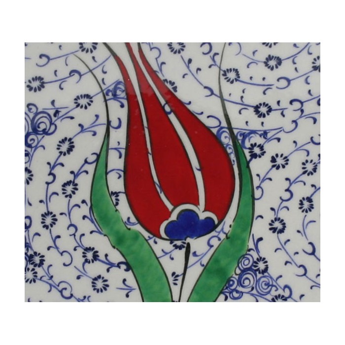 Iznik Design Ceramic Plate - Halic With Tulip