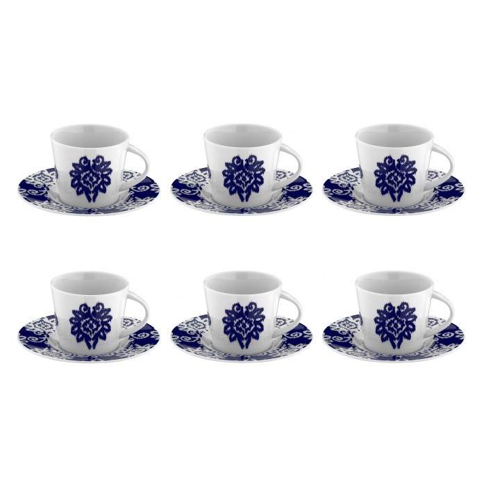 Porcelain Coffee Cup Set - Ikat