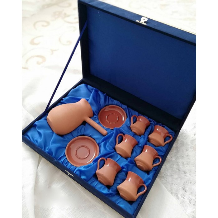 Handmade Coffee Set - 6 Cups and 1 Coffee Pot