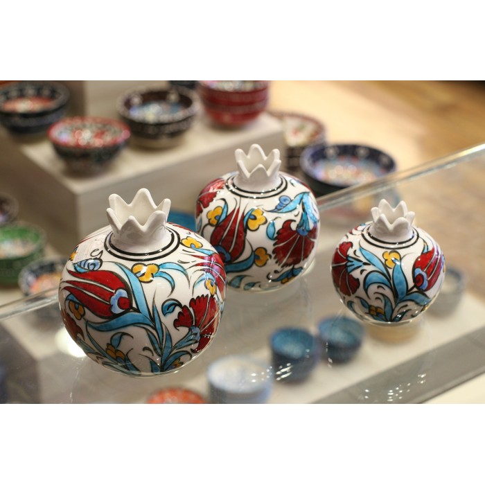 Ceramic Pomegranate set - Handmade Ceramic-Iznik Design Ceramic Object ...