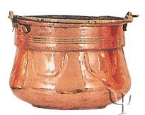 Turkish Copper Rounded Bucket - enjoyistanbul.com